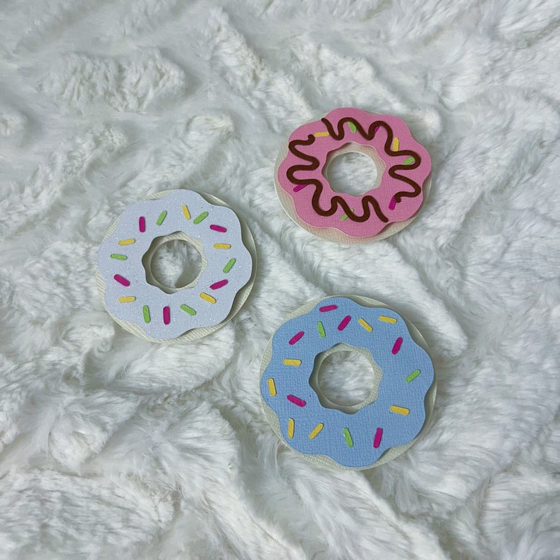 Donuts Cake Topper and Pieces Doughnut Cake Topper Sweets Cake Topper ...