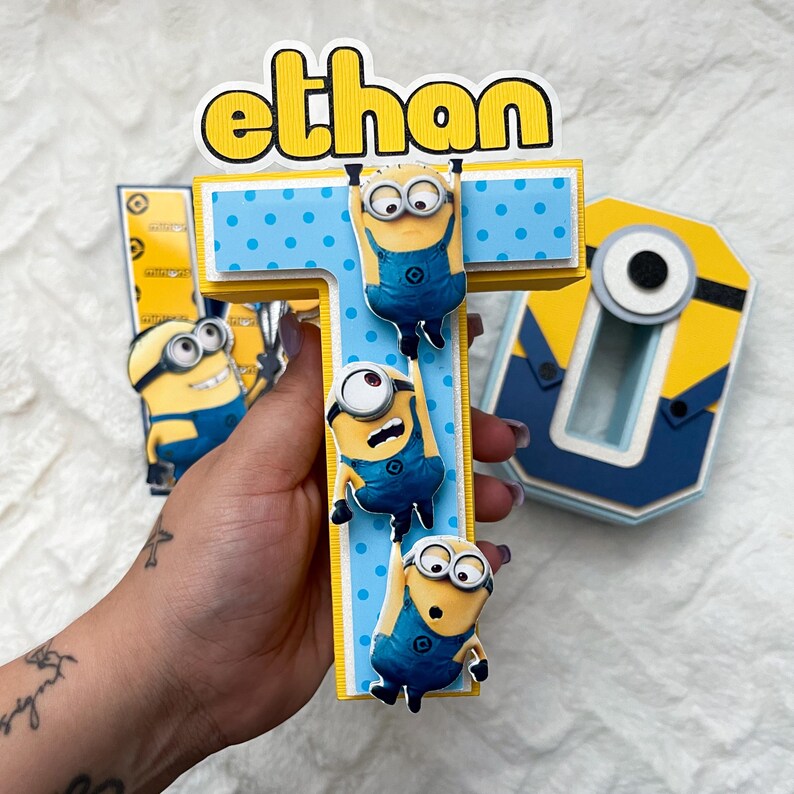 Minions 3D Letters | Minions 1st Birthday 3D Letters | Minions 1st ...