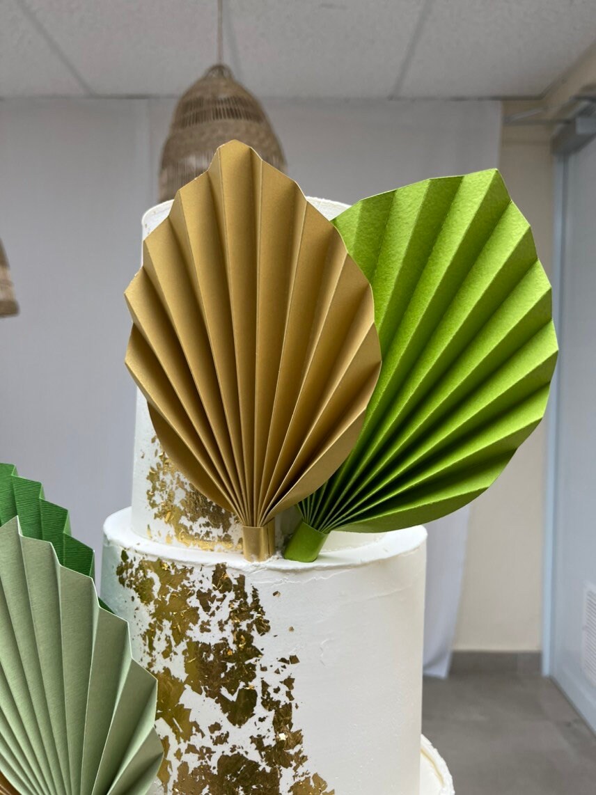Palm Leaf Cake Topper | Paper Palm Leaf | Palm Leaves Topper - Etsy