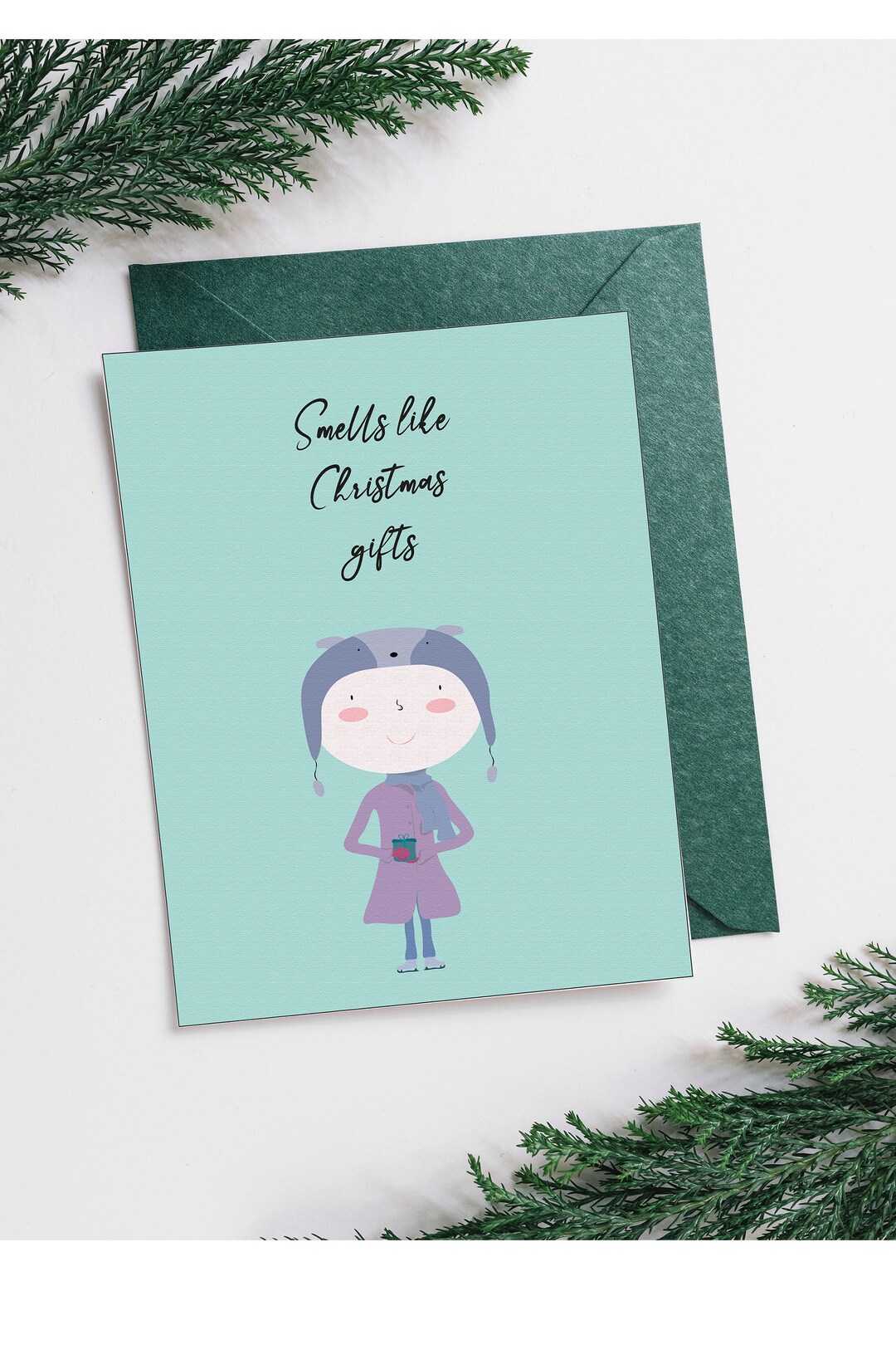 Printable Christmas Cards, Digital Product, Merry Christmas Cards With ...