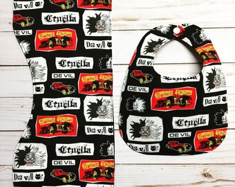 Spooky Boo Ghosts Coffin Burp Cloth Baby Bib Halloween Everyday Little ...