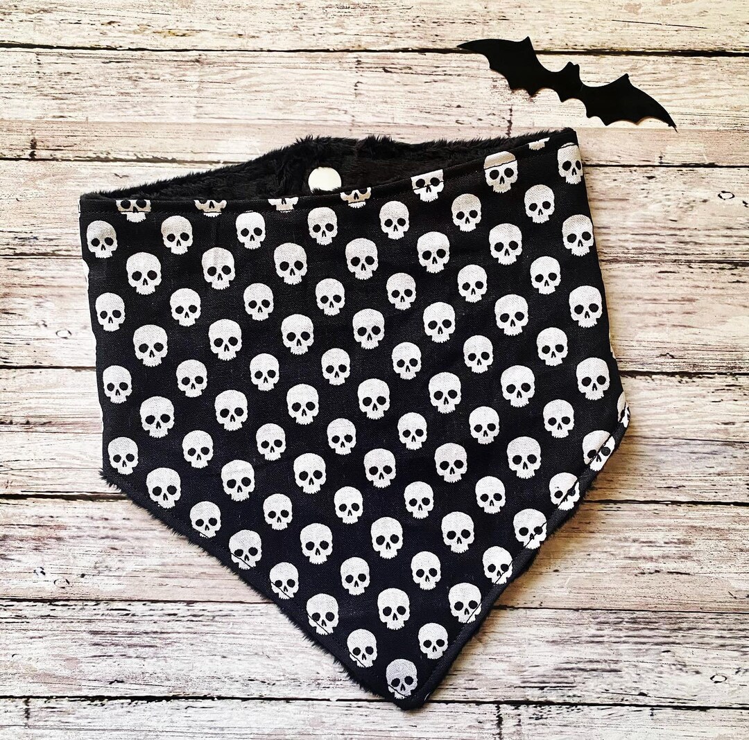 Gothic Skulls Baby Bandana Bib Spooky Drool Monster - Etsy