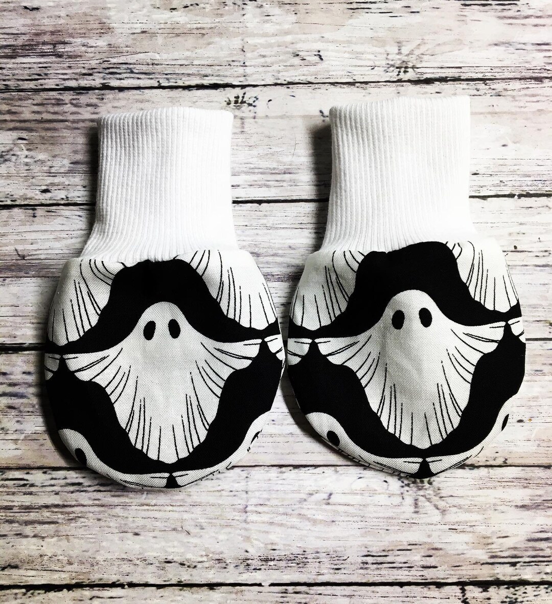 Spooky Cute Ghost Baby Mitts Goth Wicked Little Monster - Etsy