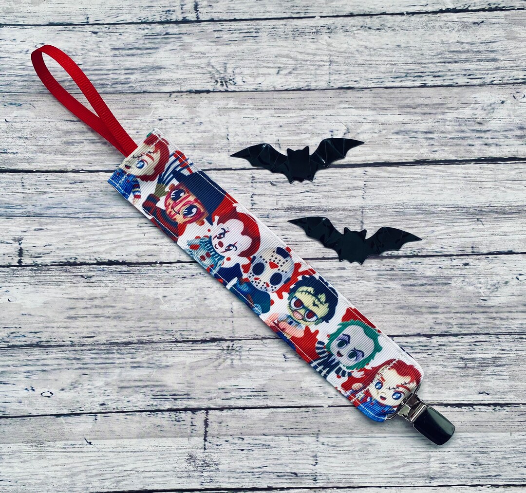Monsters of Horror Haunt Halloween Fright Nightmare Pacifier Clip - Etsy