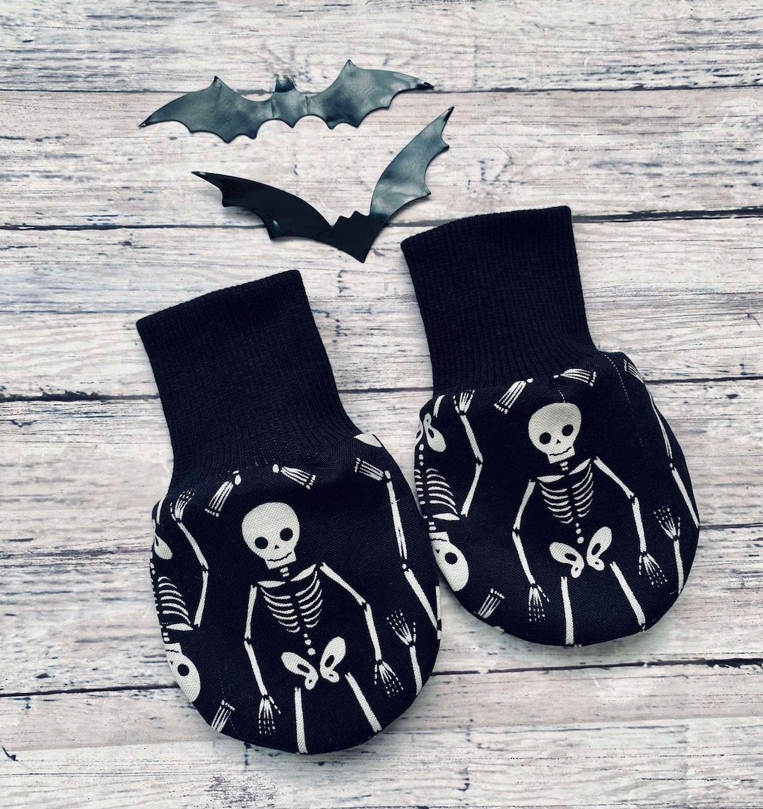 Gothic Skeleton Fright Nights Little Horror Baby Mitts Boy or Girl - Etsy