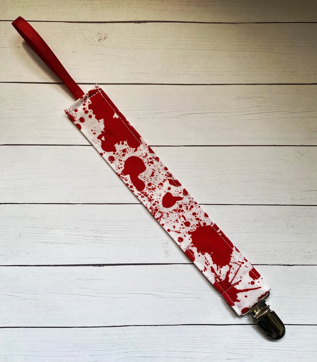 Horror Red Splatter Pacifier Clip Spooky Haunted Little Darkness - Etsy