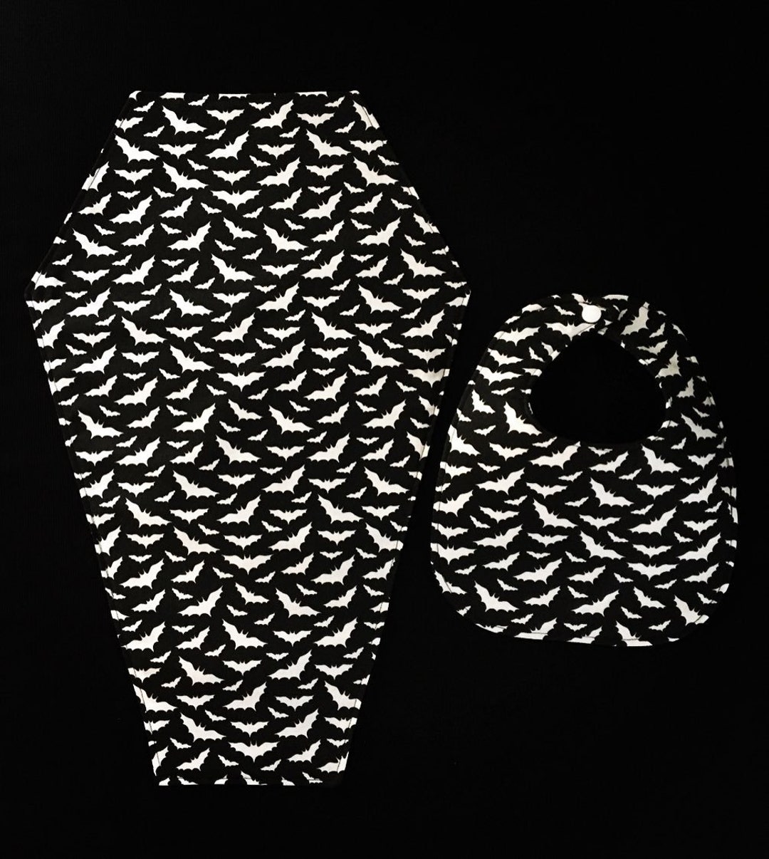 Baby Bat Coffin Burp Cloth Bats Baby Bib Newborn Little Monster - Etsy