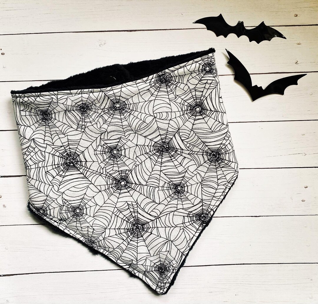 Spooky Wicked Gothic Spider Webs Baby Bandana Bib Little Drool Monster ...
