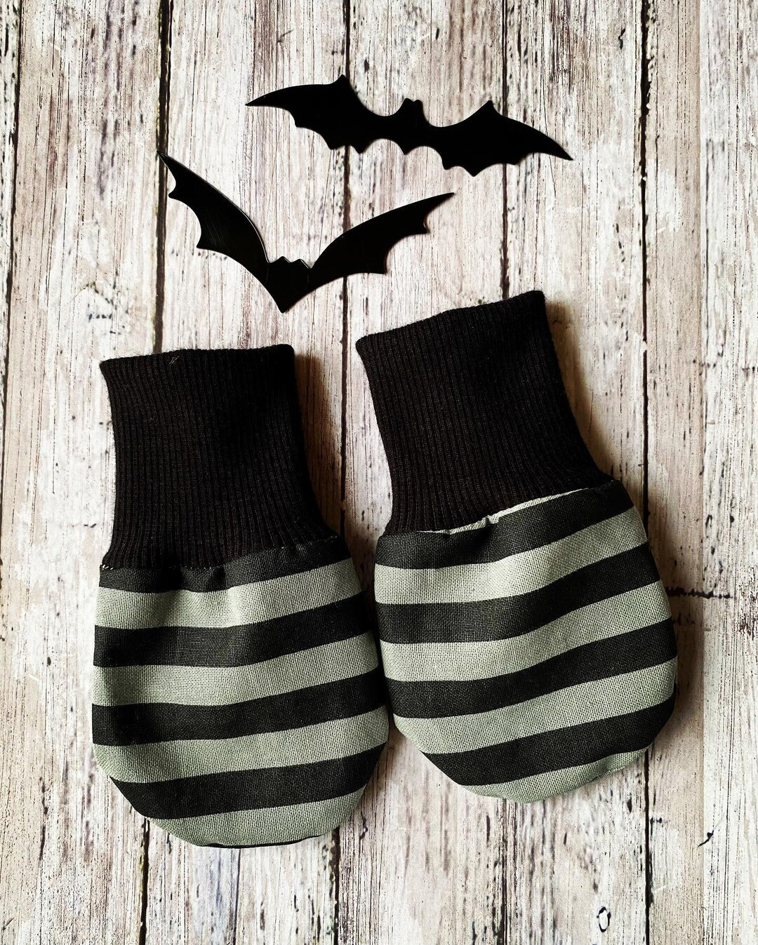 Gothic Spooky Stripes Newborn Mitts Haunted Unusual Weird Baby - Etsy