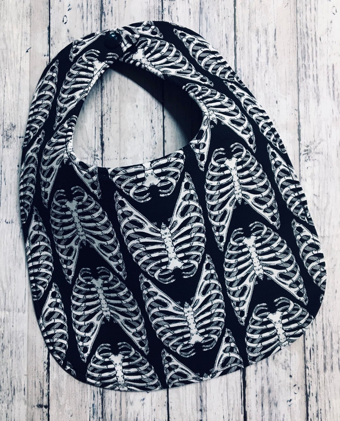 Goth Skeleton Bones Rib Cage Baby Bib Spooky Wicked Skull - Etsy