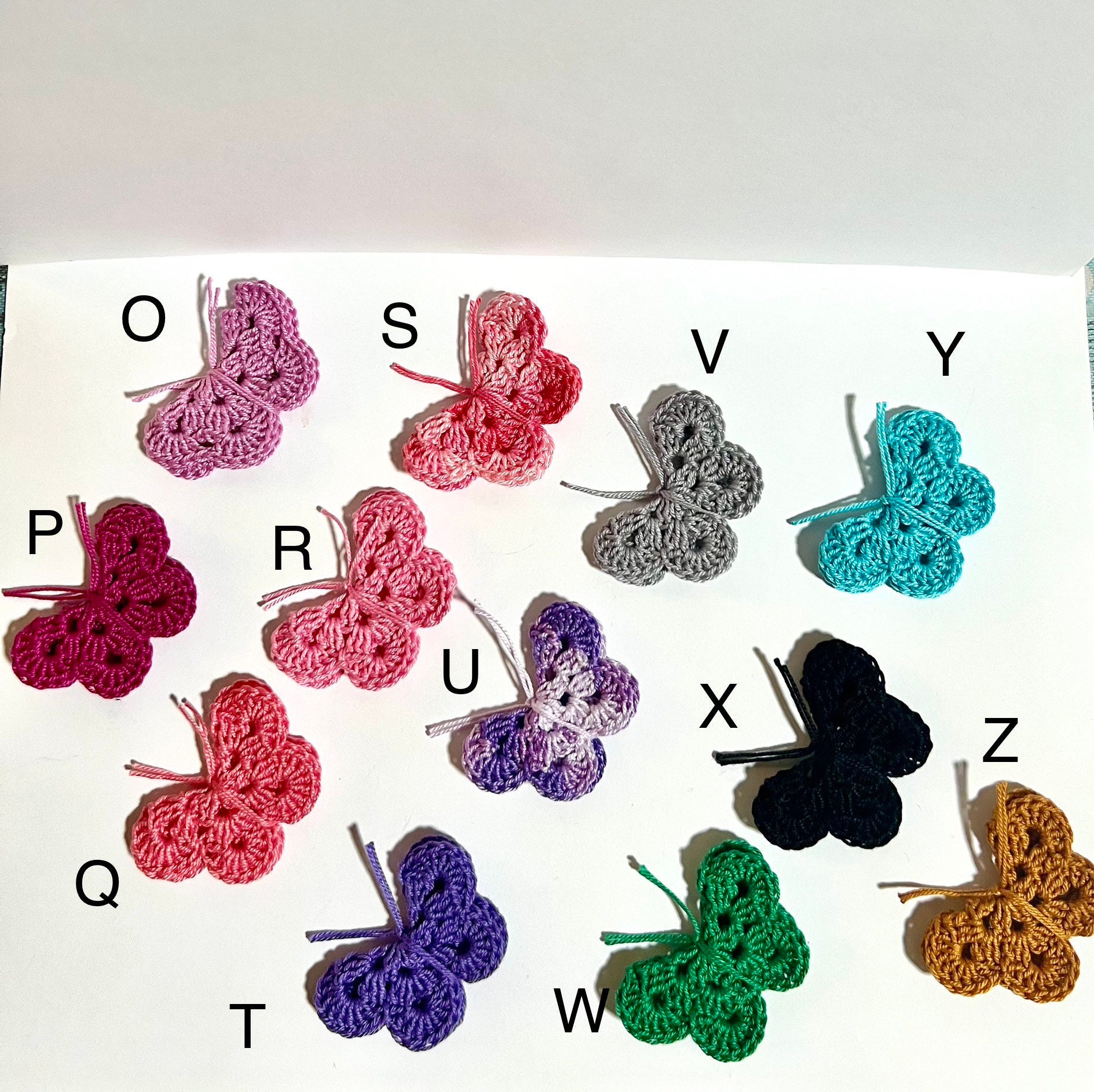 Butterfly Hair Clip/ Crochet Butterfly Clip /crochet Alligator Clip ...