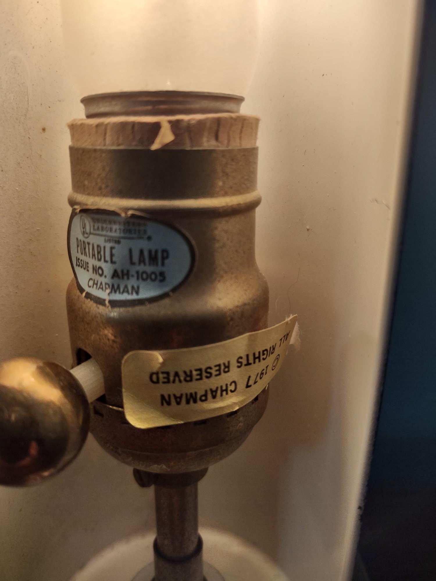 Vintage Chapman Portable Brass Table Lamps, Set of 2, Circa 1977, Model ...