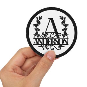 Personalized Monogram Initial Name Patch, Embroidered Monogrammed ...