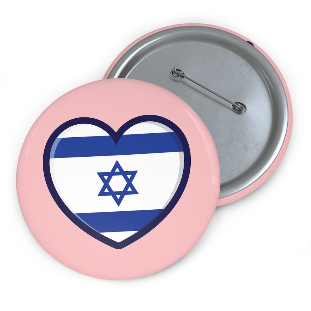 Pink Israel Flag, Israel Pin Buttons - Etsy