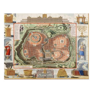 Map of Jerusalem Jigsaw Puzzle, Beit Hamikdash Puzzle the Ancient City ...