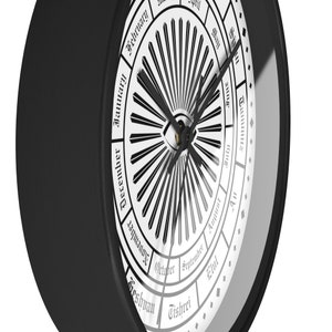 Elegant Hebrew Calendar Month Wall Clock Star of David Design With ...