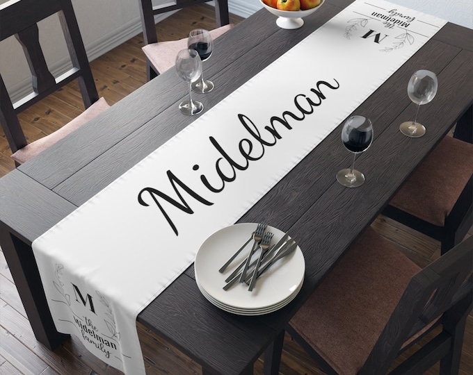 Custom Photo Table Runner, A Year in Review Photo Table Runner, Family ...