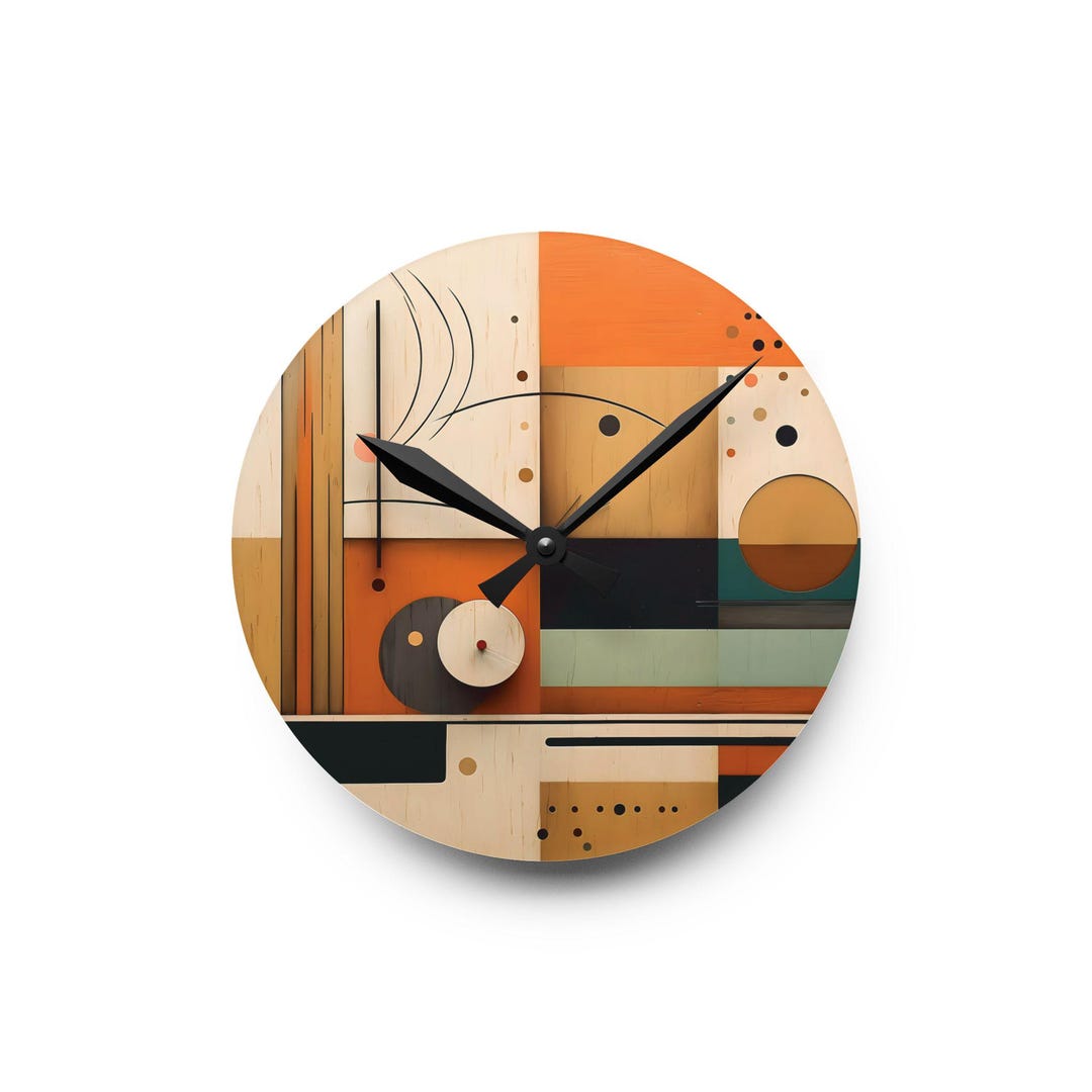 Mid Century Wall Clock, Mid Century Modern Wall Clock, Minimalist Wall ...