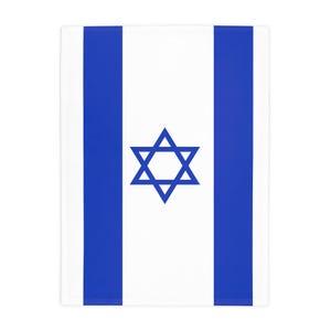 Super Soft Israel Flag Plush Fleece Blanket, Star of David Travel Throw ...