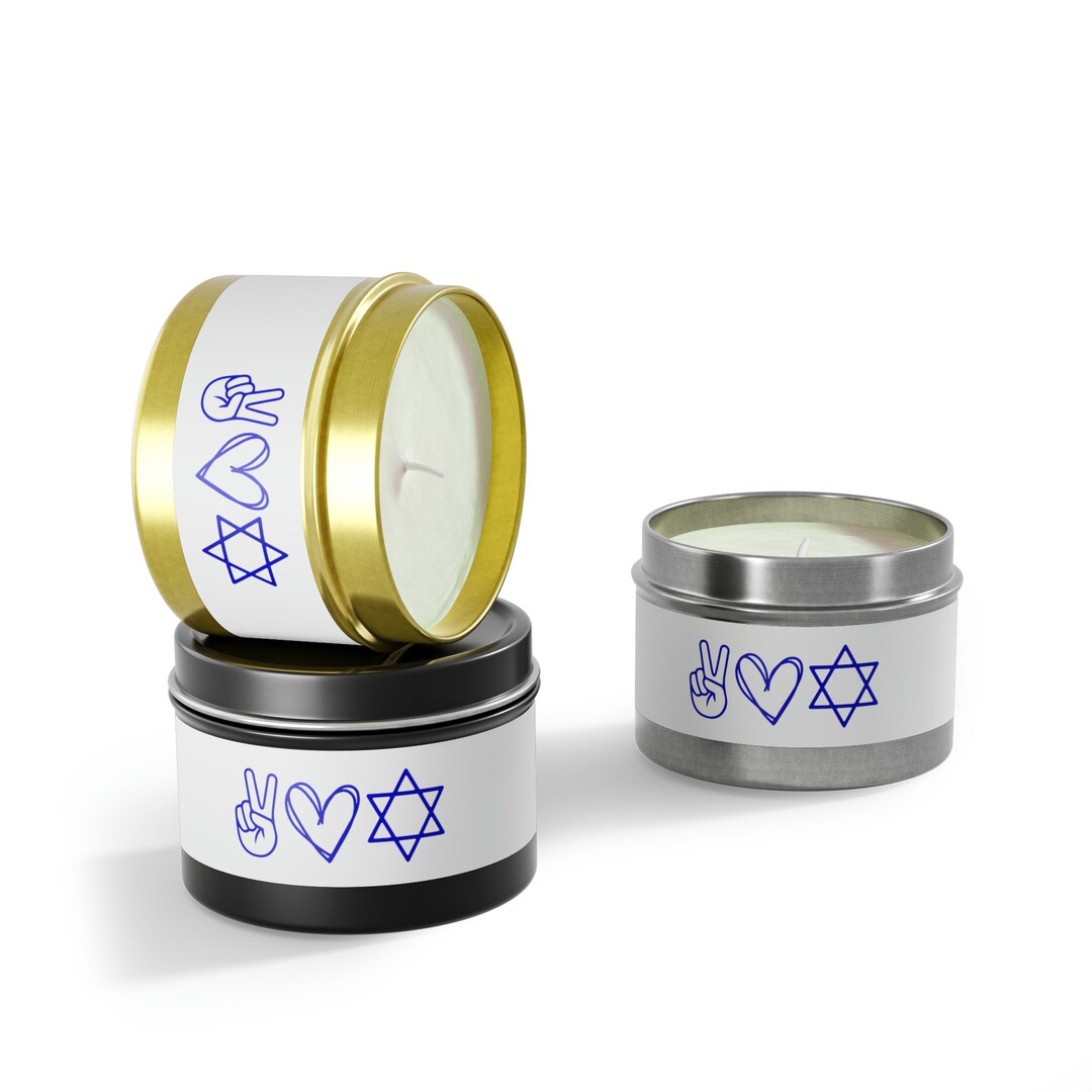 Love Israel Shabbat Tin Candles Fresh Coffee, Mango Coconut, Spa ...