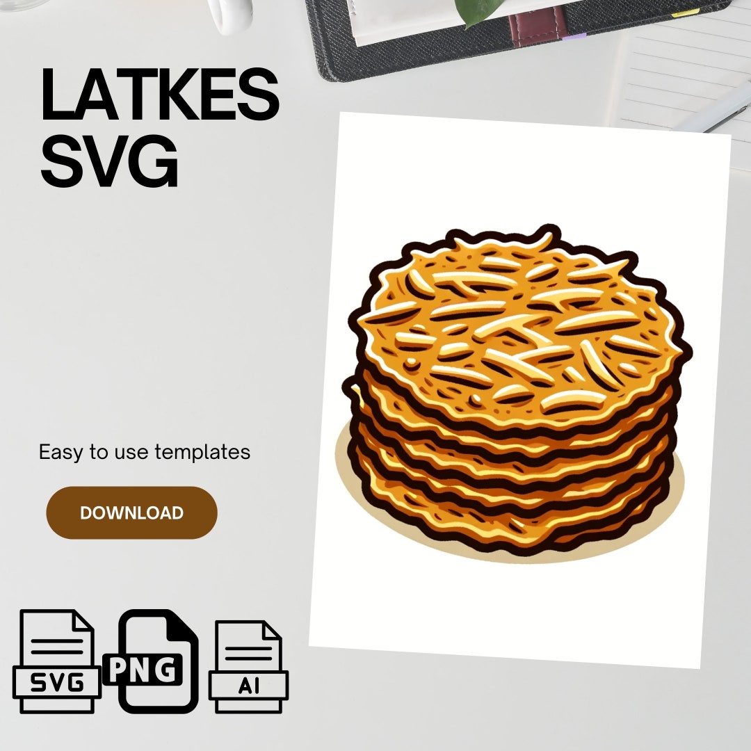 Latkes Svg , Latkes Png מאכלים חנוכה לביבות לאטקס Hanukkah Foods ...