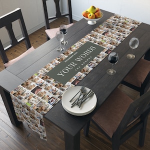 Custom Photo Table Runner, Family Personalized Table Decor ...