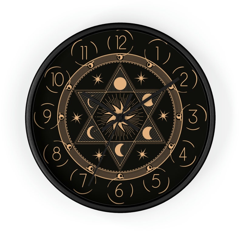Spiritual Symbols Wall Clock Star of DAVID Clock Sacred - Etsy