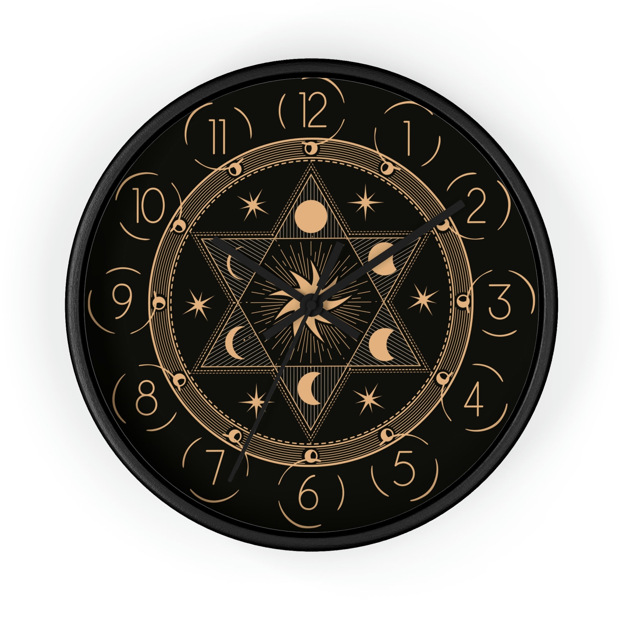 Spiritual Symbols Wall Clock Star of DAVID Clock Sacred - Etsy