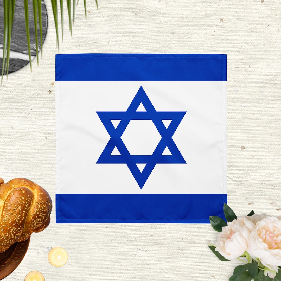 Israel Flag Bandana: Multi-use Headband, Scarf, Challah Cover or Your ...