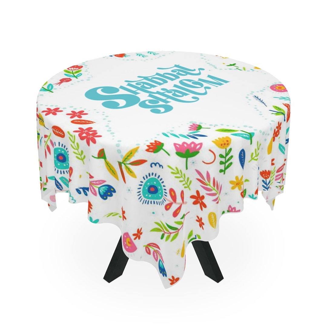 Jewish Housewarming Gifts, Star of David Shabbat Shalom Tablecloth ...