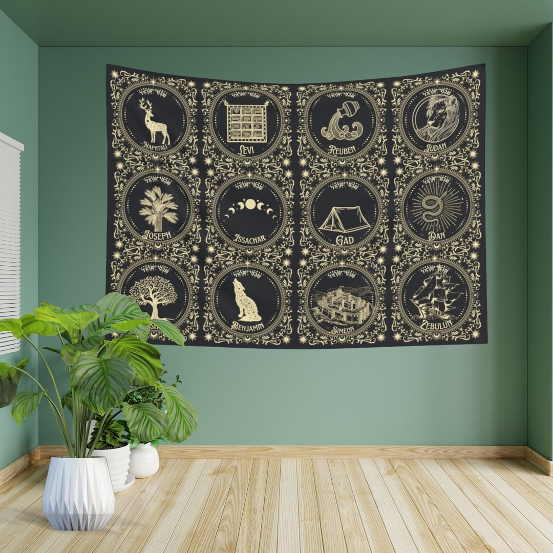 The Twelve Tribes of Israel Tapestry , Modem Sukkah Tapestry , 4 Sizes ...