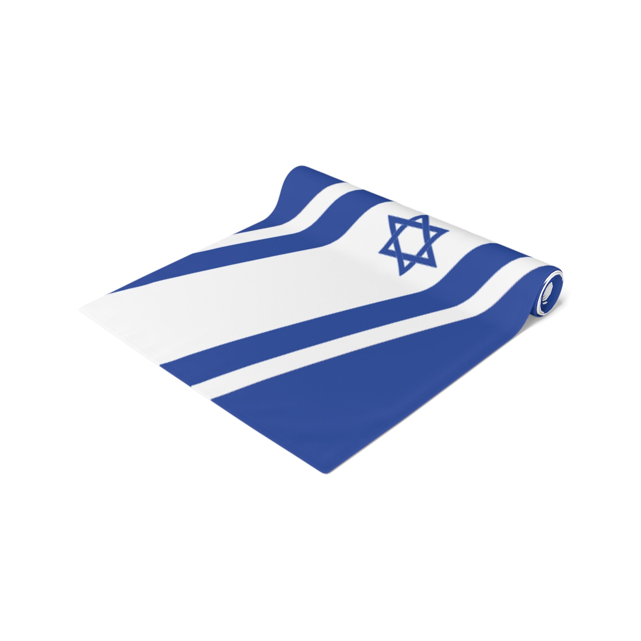Israel Flag Runner, Israeli Table Decor, Jewish Table Linen, Zion Table ...