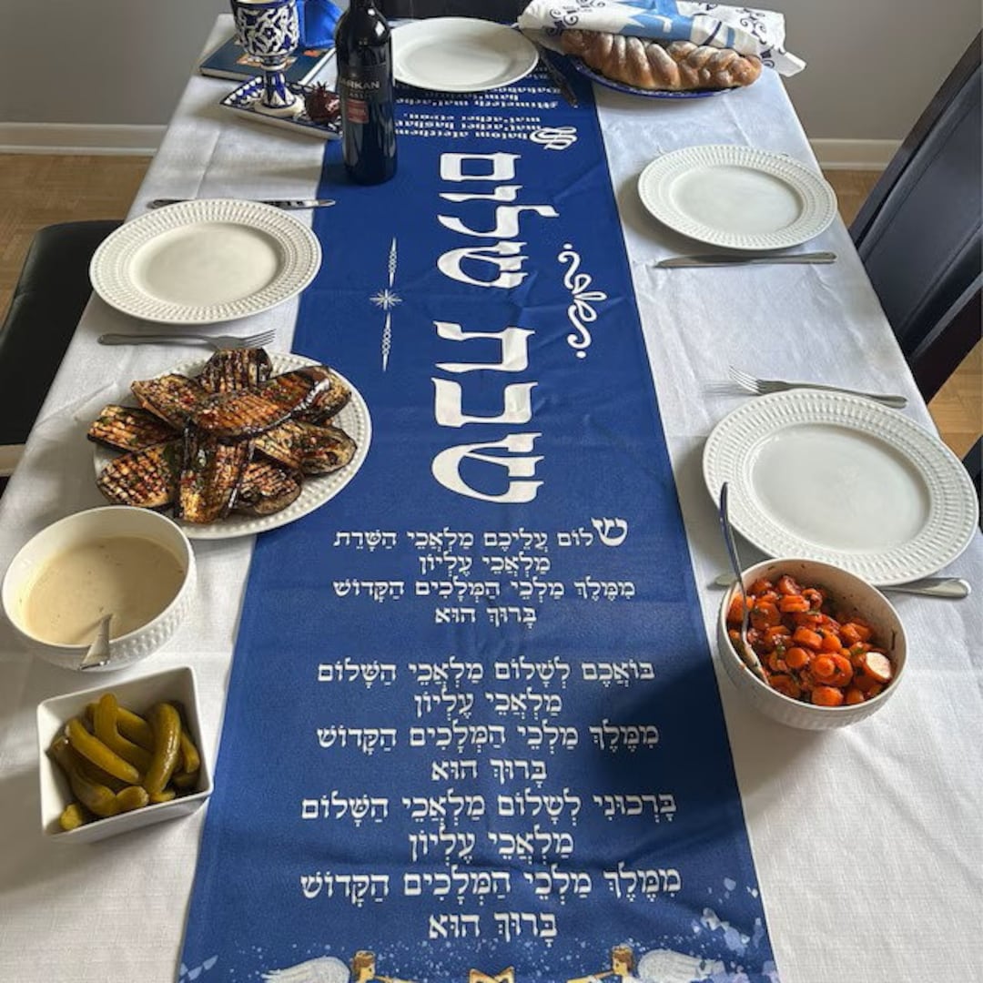 Shabat Table Runner - Shabbat Tablecloth -shabbat Runner- Jewish ...