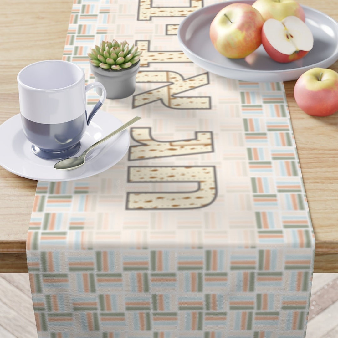 Minimalist Passover Seder Table Runner, Pesah Decorations -seder Table ...