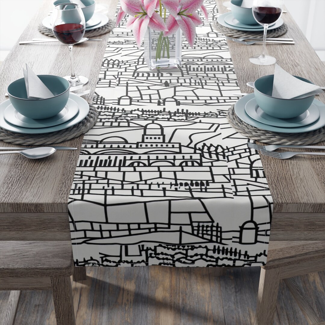 Jerusalem Pattern Table Runner / Jewish Holidays /month of Tishrei 2024 ...