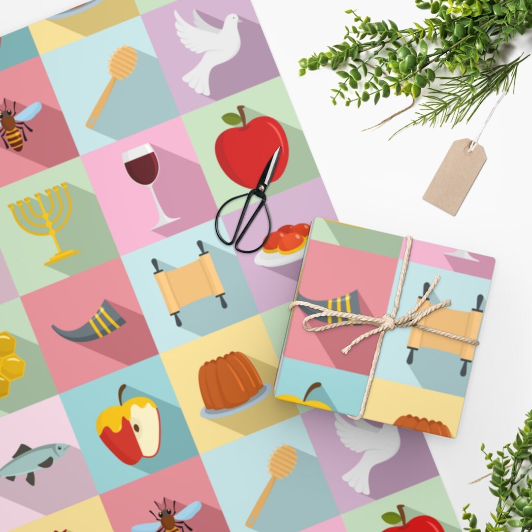 Jewish Holidays Wrapping Paper - Jewish Gift Wrap - Gift Wrapping Paper ...