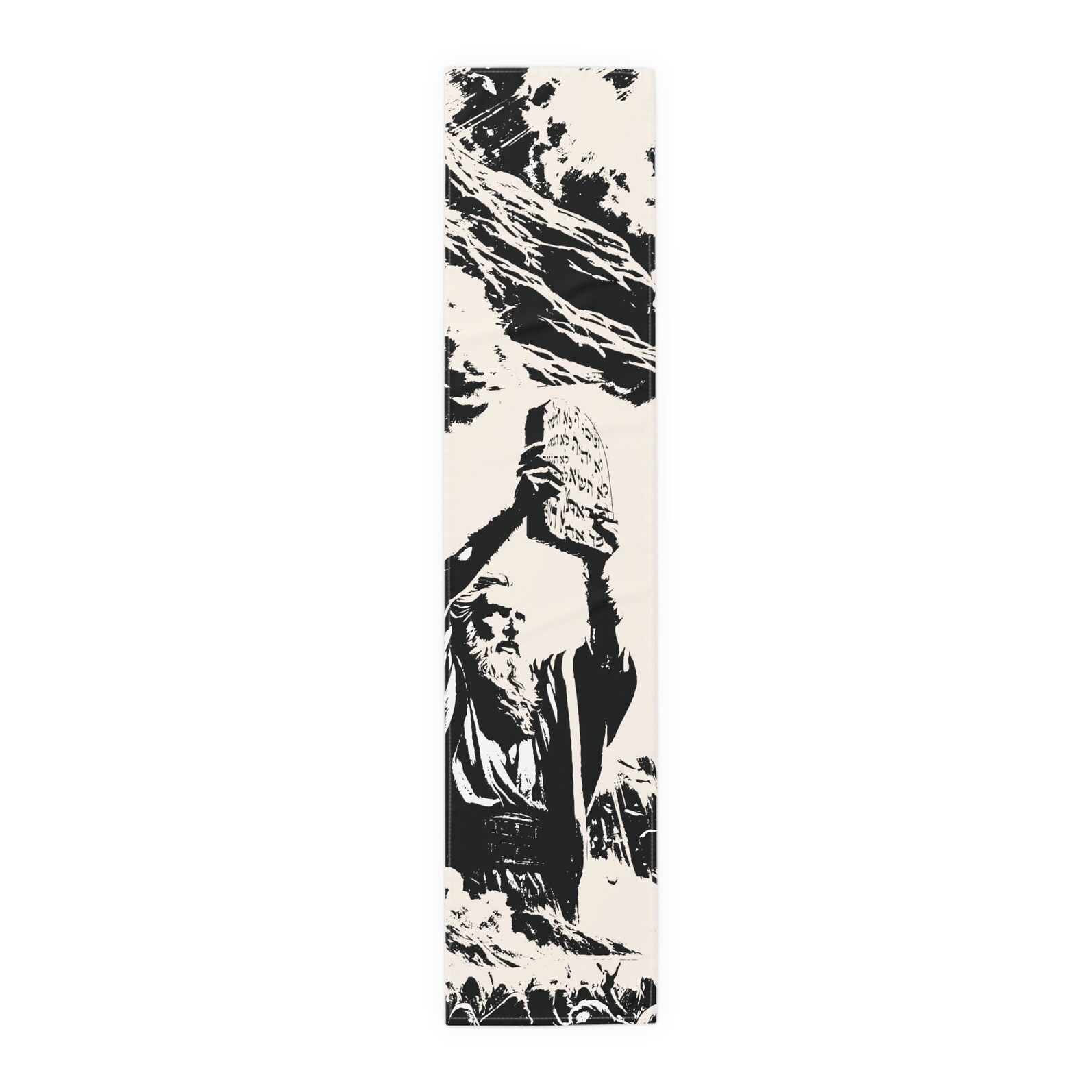 Moses Table Runner, Ten Commandments Decor, Biblical Theme Linen ...