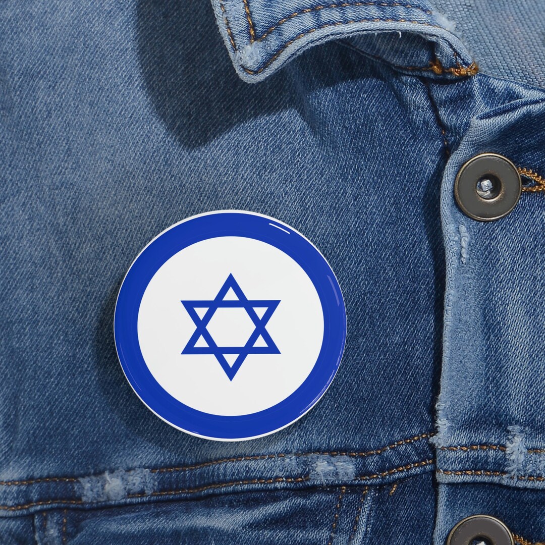 Israeli Flag Round Pins SET, Israel Pride, Jewish Pride, Zionism ...