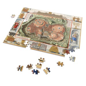 Map of Jerusalem Jigsaw Puzzle, Beit Hamikdash Puzzle the Ancient City ...