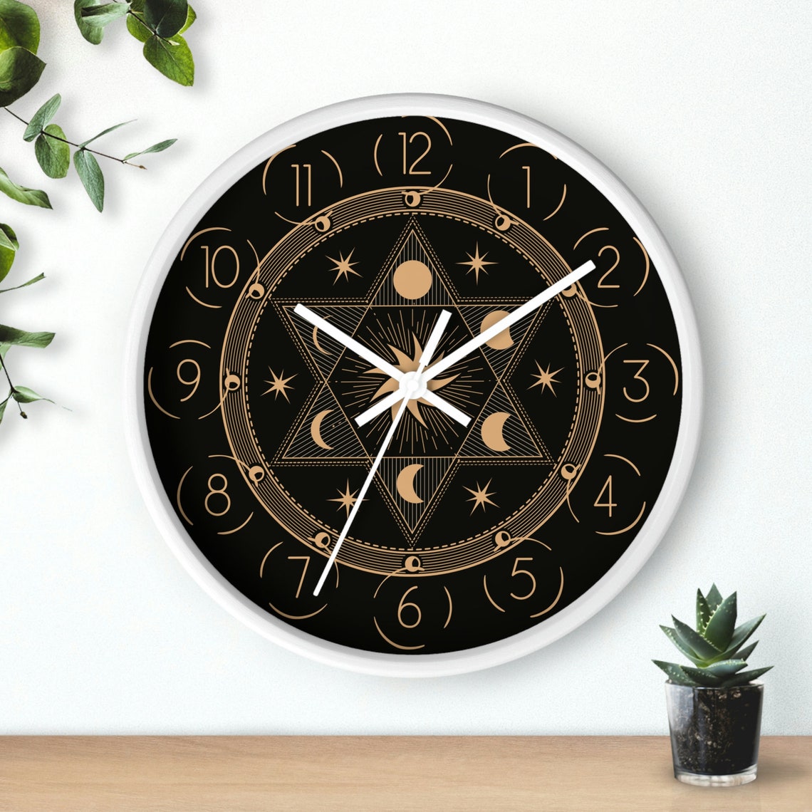 Spiritual Symbols Wall Clock Star of DAVID Clock Sacred - Etsy