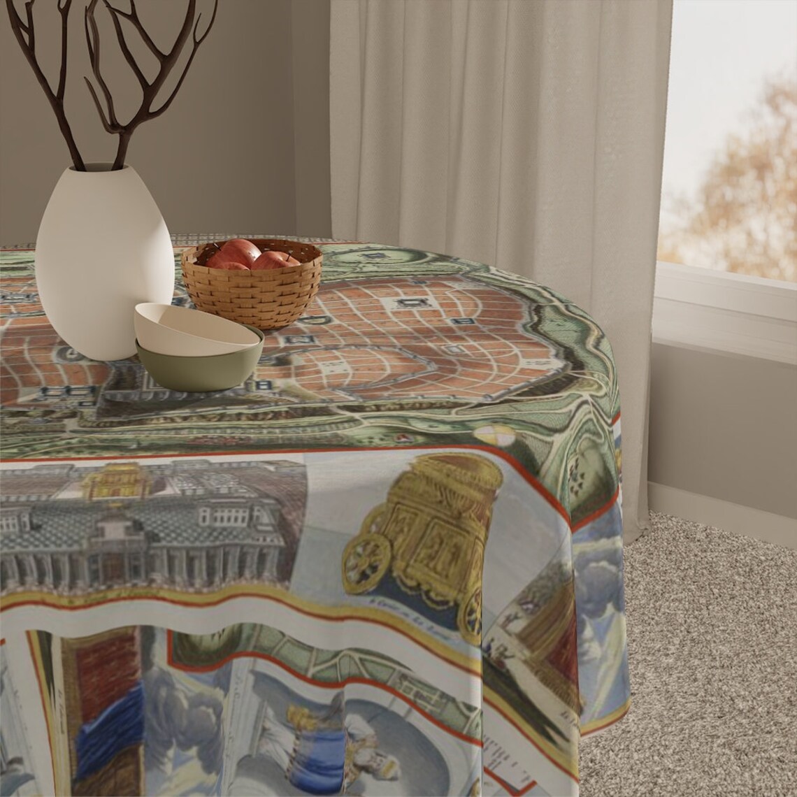 Table Cloth Map of Jerusalem the Ancient City With Solomons | Etsy