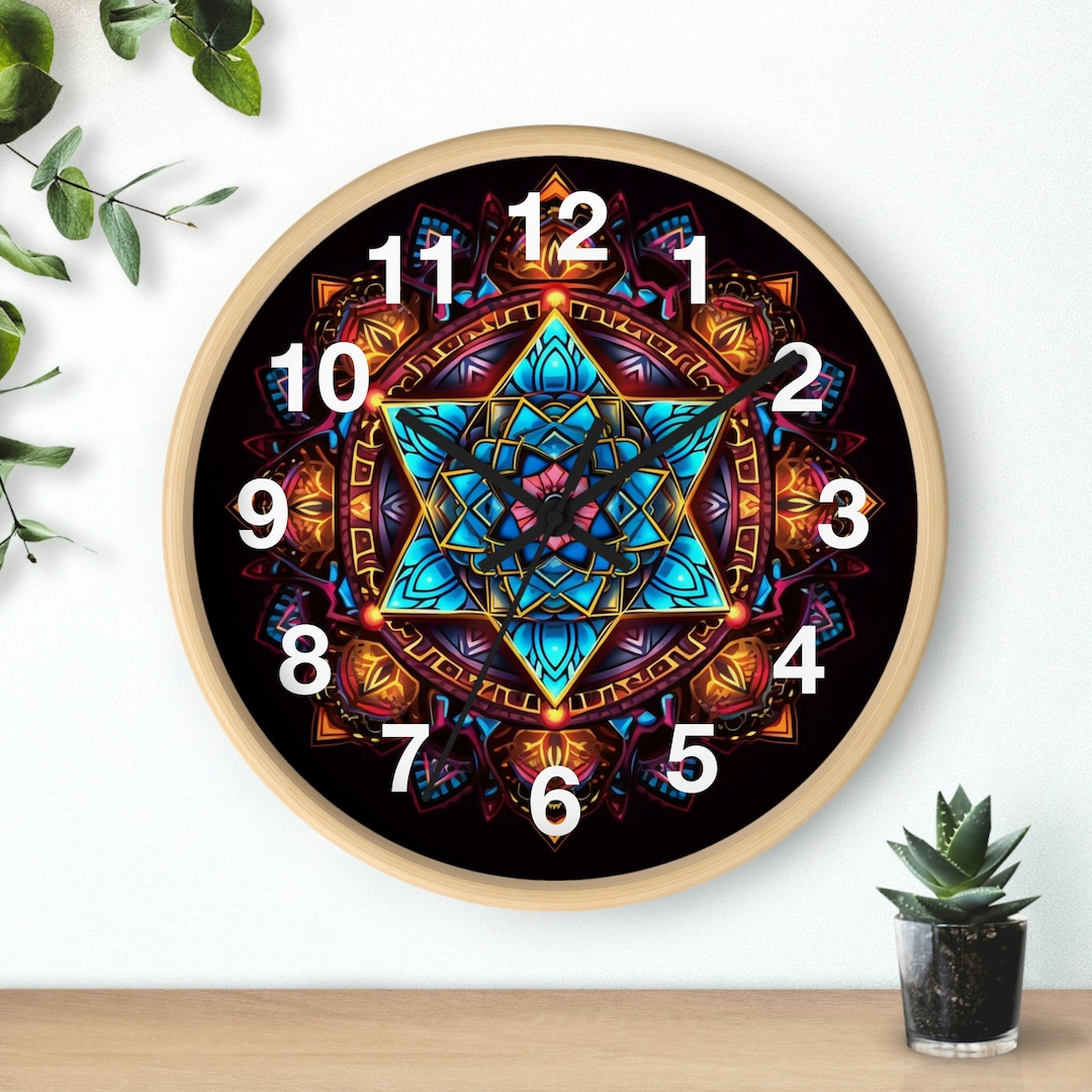 Star of David Jewish Wall Clock Hebrew Clock Jewish Home - Etsy