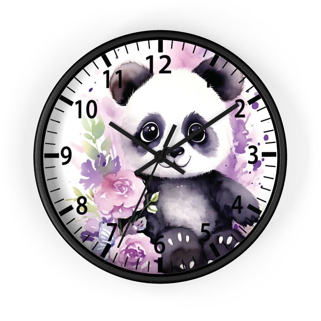 Baby Shower Gift -adorable Animals Clock - Kid's Room Decor, Vibrant ...