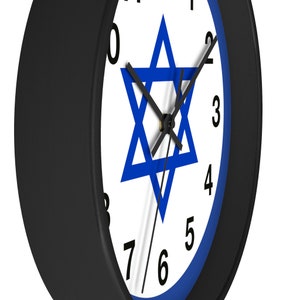 Israeli Flag Wall Clock , Star of David - Etsy
