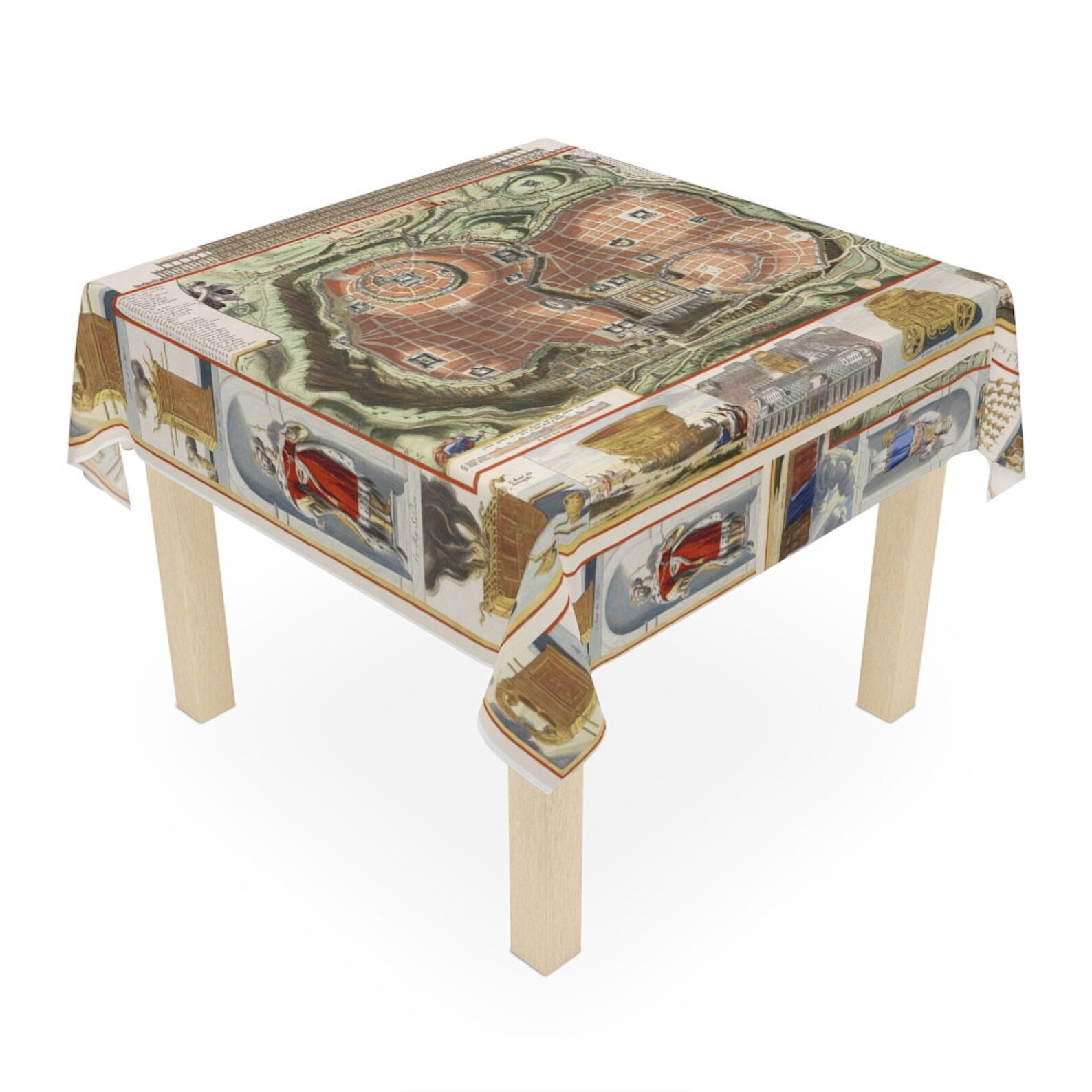 Table Cloth Map of Jerusalem the Ancient City With Solomons | Etsy