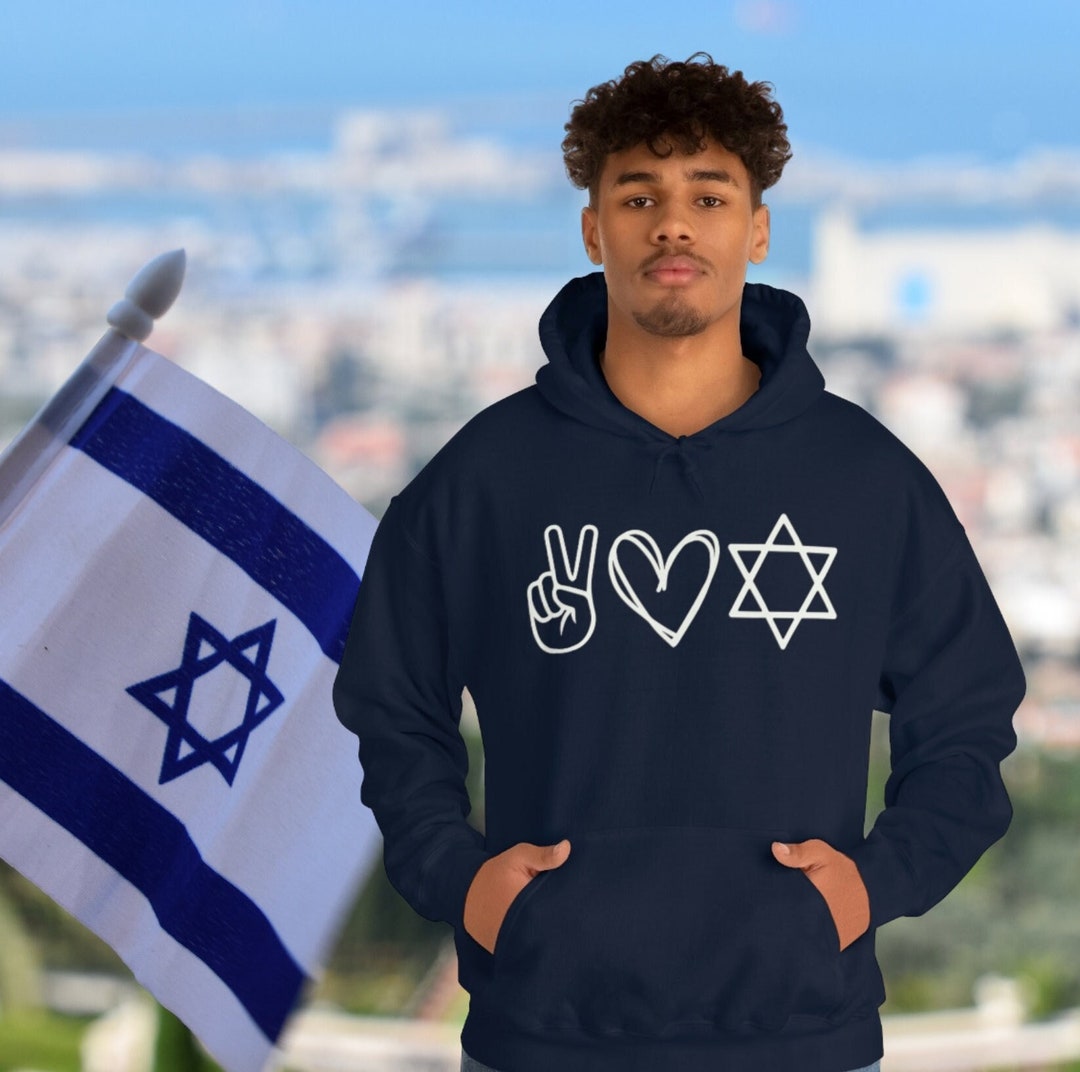 Peace Love Israel Sweatshirt , Israel Star of David Hoodie, ISRAEL Flag ...