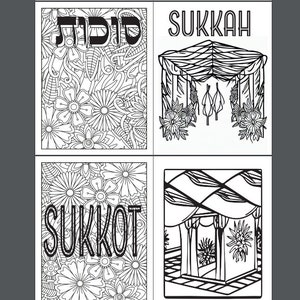 Download and Print Sukkot Coloring Pages, Digital Coloring Page PDF ...
