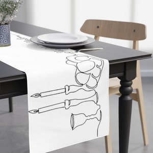 Shabat Shalom Runner - Shabbat Tablecloth -shabbat Runner-yom Tov ...