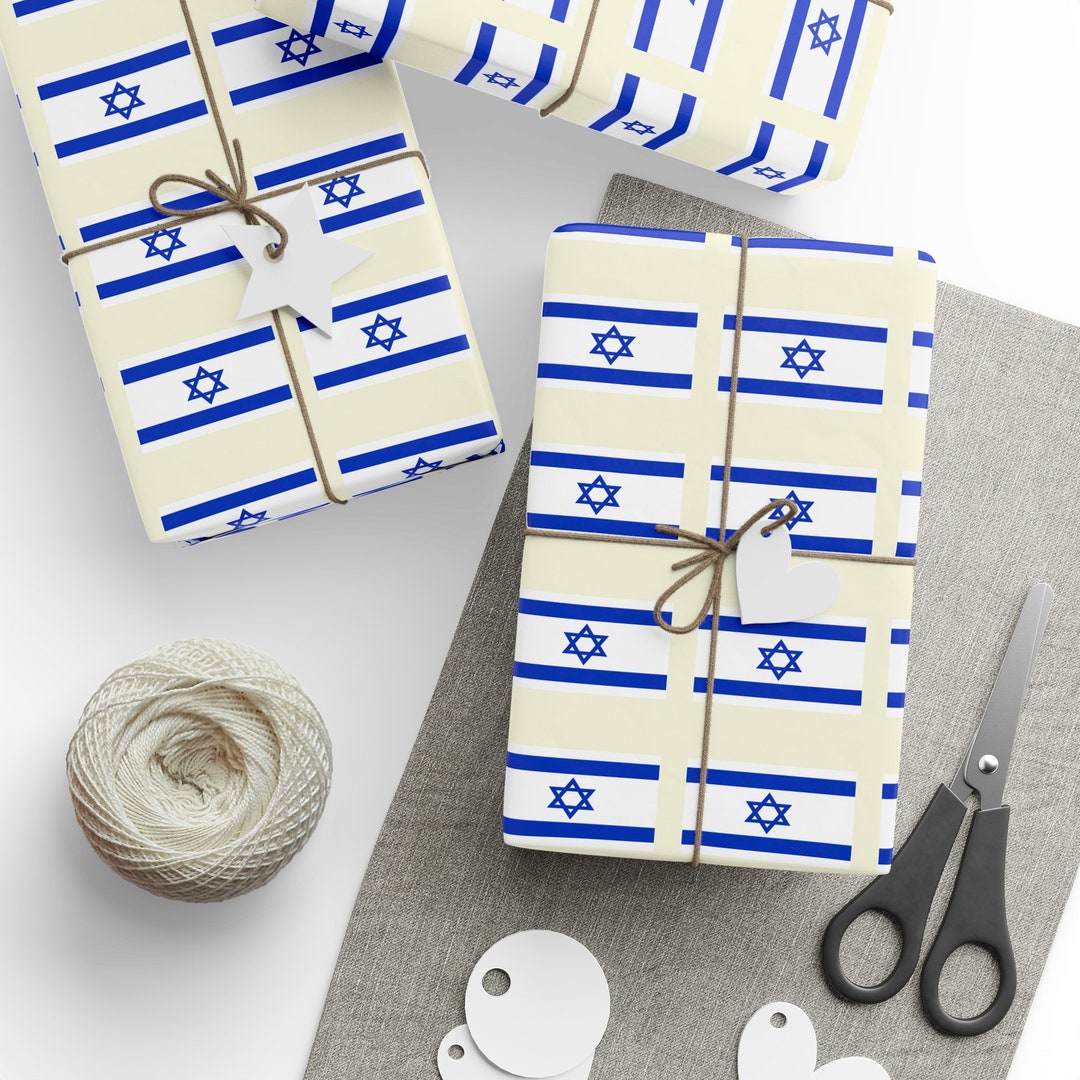 Israel Flag Wrapping Papers, Israel Gift - Etsy
