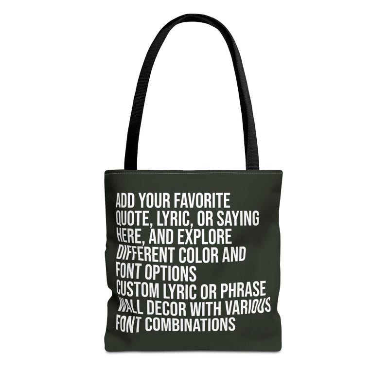 Quote Bag - Etsy